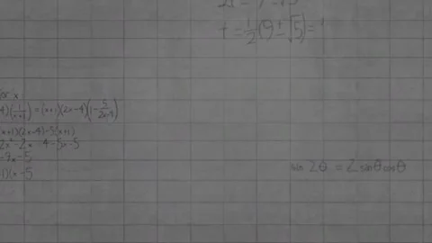Animation of mathematical formulas over ... | Stock Video | Pond5