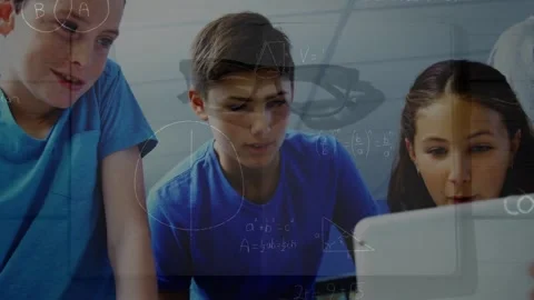 Animation of mathematical formulas over ... | Stock Video | Pond5