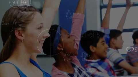 Animation of mathematical formulas over ... | Stock Video | Pond5