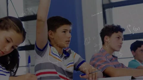 Animation of mathematical formulas over ... | Stock Video | Pond5