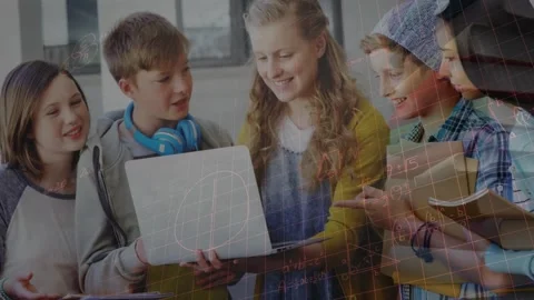 Animation of mathematical formulas over ... | Stock Video | Pond5