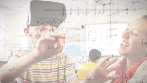 Animation of mathematical formulas over ... | Stock Video | Pond5