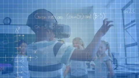 Animation of mathematical formulas over ... | Stock Video | Pond5