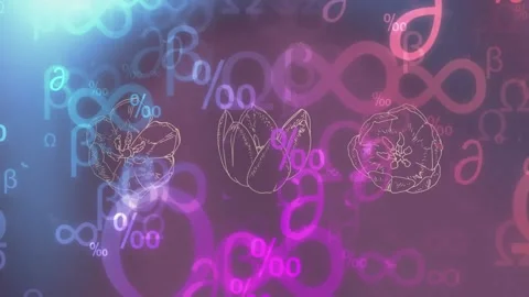 Animation of mathematical symbols over f... | Stock Video | Pond5