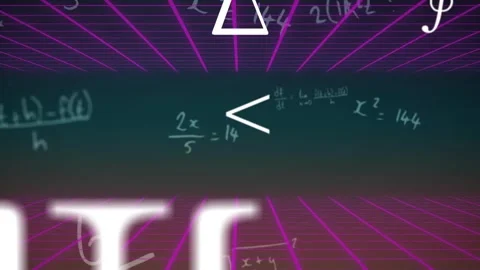 Animation of mathematics equations and s... | Stock Video | Pond5