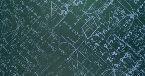 Animation of mathematics formulas on gre... | Stock Video | Pond5