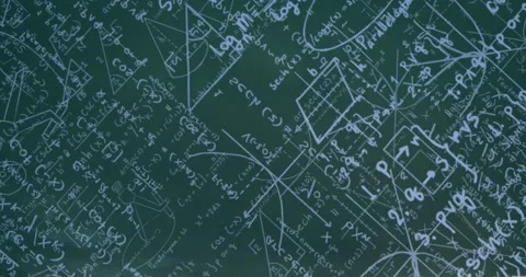 Animation of mathematics formulas on gre... | Stock Video | Pond5