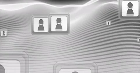 Animation of media icons and shapes on b... | Stock Video | Pond5