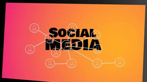 Animation of media icons and social medi... | Stock Video | Pond5