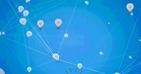 Animation of media icons on blue backgro... | Stock Video | Pond5