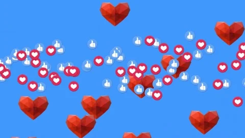 Animation of media icons on blue backgro... | Stock Video | Pond5