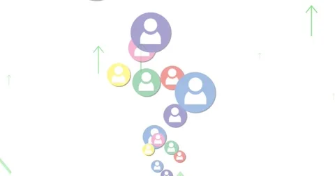 Animation of media icons on white backgr... | Stock Video | Pond5