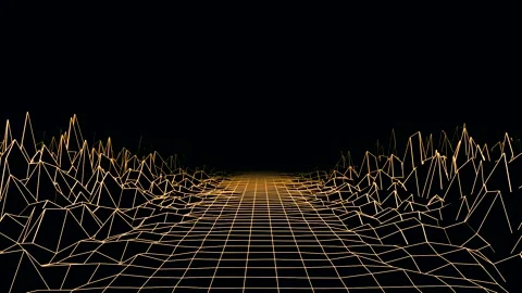 Animation of mesh virtual surface. Anima... | Stock Video | Pond5