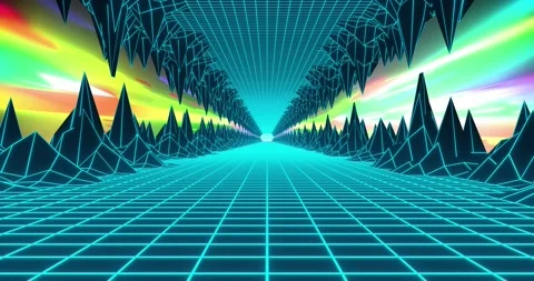 Animation of metaverse with grid on mult... | Stock Video | Pond5