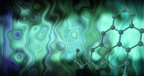 Animation of micro 3d of molecules over ... | Stock Video | Pond5