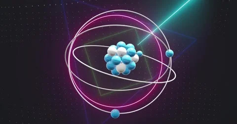 Animation of micro of atom models and ne... | Stock Video | Pond5