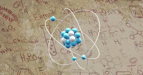 Animation of micro of atom models over c... | Stock Video | Pond5
