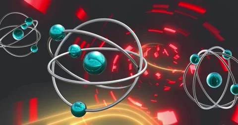 Animation of micro of atom models over l... | Stock Video | Pond5