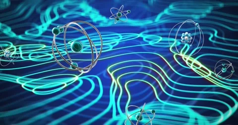 Animation of micro of atom models over l... | Stock Video | Pond5