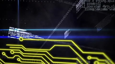 Animation of microprocessor connections ... | Stock Video | Pond5