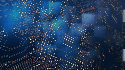 Animation of microprocessor connections ... | Stock Video | Pond5