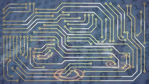 Animation of microprocessor connections ... | Stock Video | Pond5
