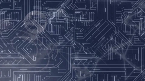 Animation of microprocessor connections ... | Stock Video | Pond5