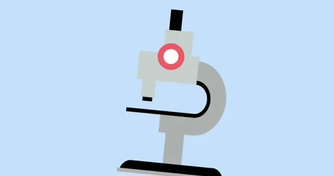 Animation of microscope icon against cop... | Stock Video | Pond5