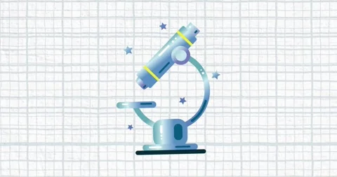 Animation of microscope icon moving agai... | Stock Video | Pond5