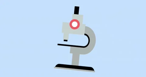 Animation of microscope icon moving on b... | Stock Video | Pond5