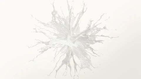 Animation of the milk splash explosion | Stock Video | Pond5
