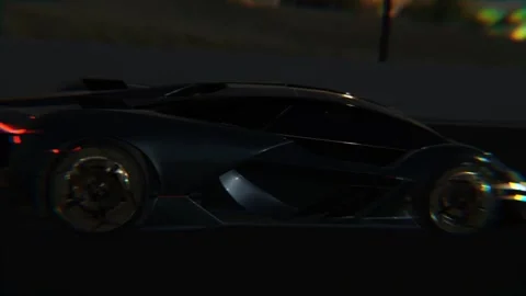 Animation of a modern black sports car d... | Stock Video | Pond5