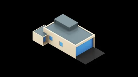 Shops Building Animation Transparent Background Stock Footage ~ Royalty ...