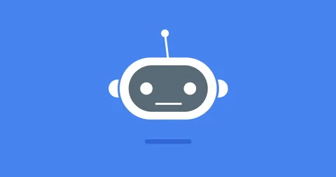 animation modern flat chat bot with spee... | Stock Video | Pond5