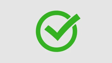 Animation of modern green tick icon on a... | Stock Video | Pond5