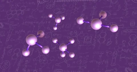 Animation of molecular structures, mathe... | Stock Video | Pond5