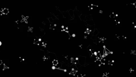 Animation of molecular structures moving... | Stock Video | Pond5