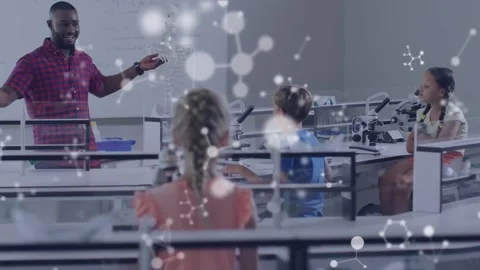 Animation of molecular structures over h... | Stock Video | Pond5