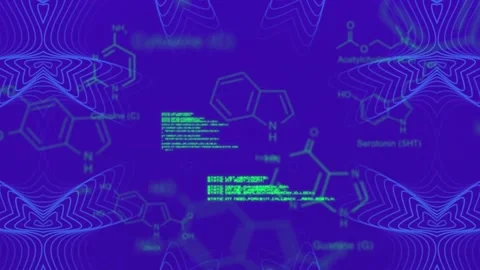 Animation of molecular structures, progr... | Stock Video | Pond5