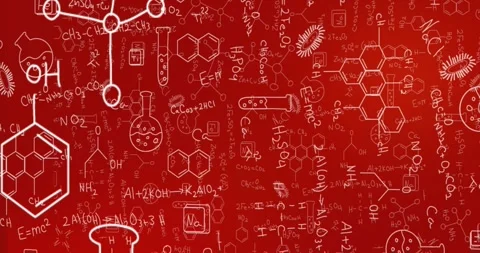 Animation of molecule structures, formul... | Stock Video | Pond5