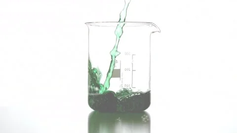 Animation of molecules over beaker with ... | Stock Video | Pond5
