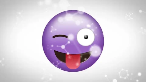 Animation of molecules over blinking emo... | Stock Video | Pond5