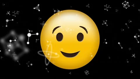 Animation of molecules over blinking emo... | Stock Video | Pond5