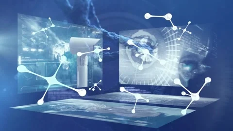 Animation of molecules over dna strand a... | Stock Video | Pond5