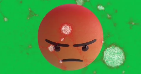 Animation of molecules over emoji icon o... | Stock Video | Pond5