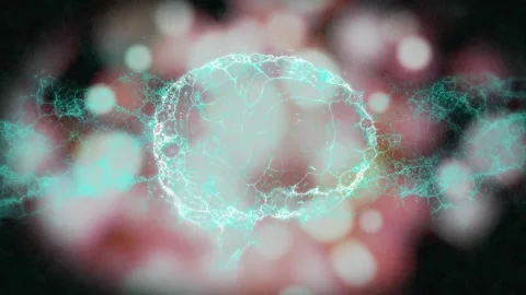 Animation of molecules over moving cells... | Stock Video | Pond5