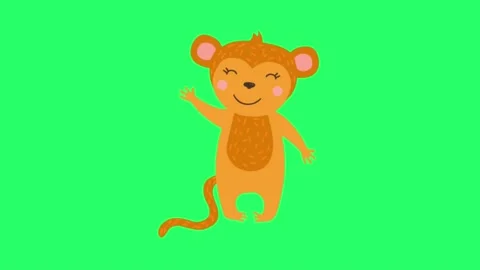 Jumping Monkey Green Screen Stock Video Footage | Royalty Free Jumping ...