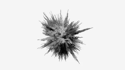 Animation of a monochrome explosion of a... | Stock Video | Pond5