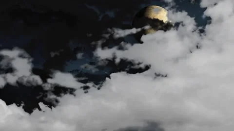Animation of moon and clouds moving fast... | Stock Video | Pond5