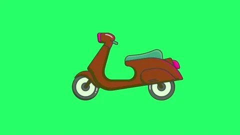 Animation motorcycle on green screen. | Stock Video | Pond5